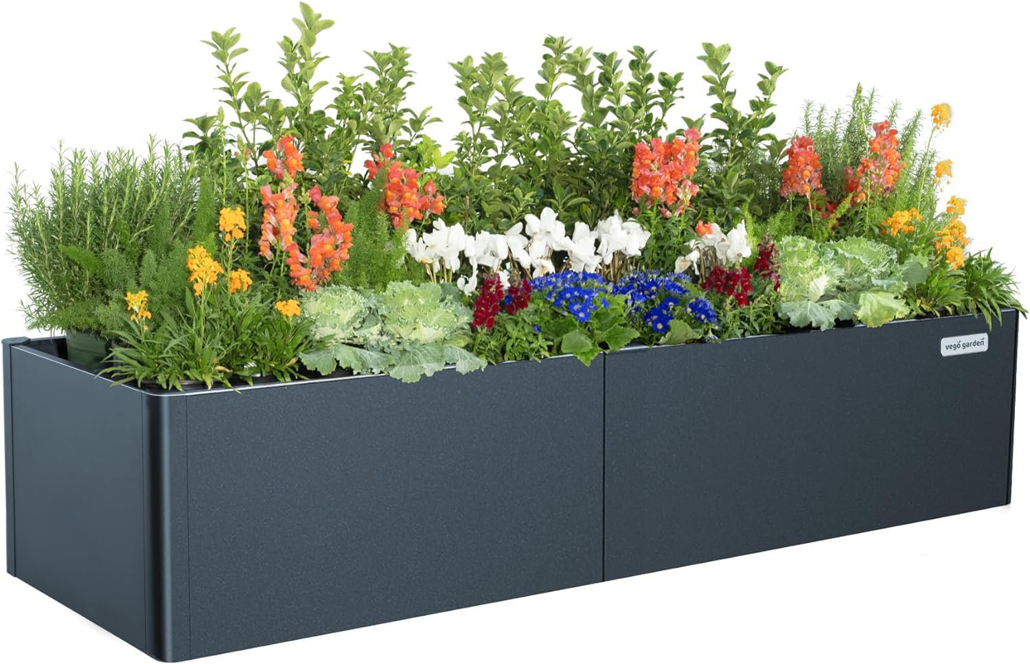 Vego Garden Modern 17" Tall Metal Outdoor Long Planter Box & Reviews | Wayfair